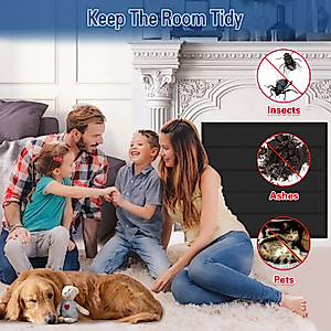 Fireplace Cover, Magnetic Fireplace Blocker Blanket Stops Heat Loss, Indoor Fireplace Draft Stopper Save Energy, Magnetic Fireplace Draft Cover for Iron Fireplace Frame (39"x32")