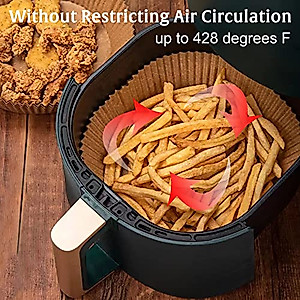 100PCS Air Fryer Disposable Paper Liner, Yokgrass Non-stick Air Fryer Parchment Paper, Oil-proof, Water-proof, Baking Paper for Air Fryer, Baking Roasting Microwave