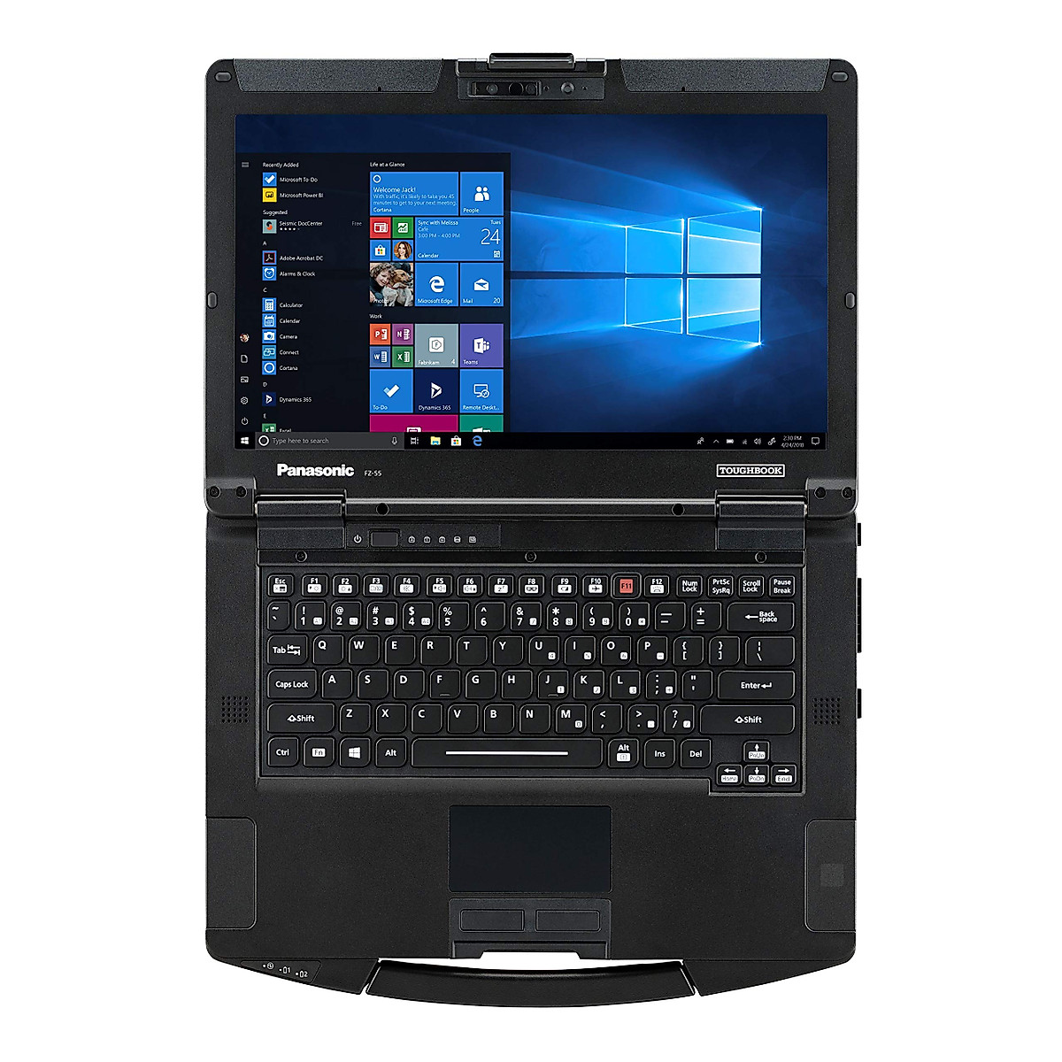 Toughbook 55, FZ-55, MK1, Intel Core i5-8365U, 1.6GHz up to 4.1GHz, 6MB Cache, 14.0" HD Non-Touch, 8GB, 512GB SSD, HDMI, BT, USB-Ax2,USB-Cx1, LAN, Webcam, Backlit Keyboard, Windows 10 Pro