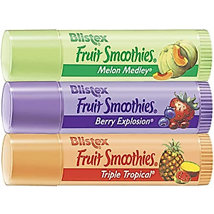 Blistex Fruit Smoothies Lip Moisturizers 3 Sticks 0.10 oz each Pack of 6