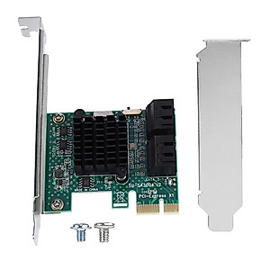 SATA 3.0 Expansion Card, 4Port PCIE to SATA 3.0 Expansion Controller Card, Rear SATA3.0 Interface, 4U, 2U Universal, Thick GoldPlated PCIE Interface, Fourlayer Circuit Board, Three Modes