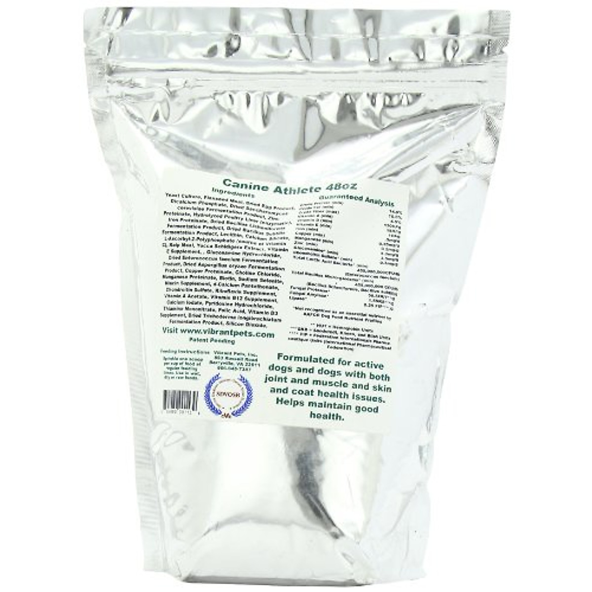 Vibrant Pets Canine Athlete (Advanced) | Produces Beautiful, Shiny, Lustrous Coats | Gives Your Dog Youthful Puppy Energy Again | Strengthens Joints & Muscles | All-in-one Nutrition