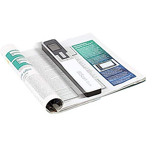IRIScan Book 5-Portable Scanner, Photo Scanner, Documents Scanner 1200DPI, Flat Scanning, SD Card, Battery, USB, No Driver, PDF to Word, Readiris OCR Win Mac White