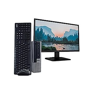 Dell Optiplex 9020 Ultra Small Business PC Desktop Computer, Intel Core i5, 8GB RAM, 500GB HDD, Windows 10 Pro, New 23.6 FHD LED Monitor, 16GB Flash Drive, Wireless Keyboard & Mouse, WiFi (Renewed)
