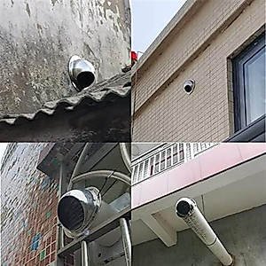 NANZU Louvered Grille Cover, Dryer Vent Cover, Louvered Vent Hood, 45° Slanted Blinds, It Can Be Used As Water Heater Outlet Cap, Roof Outlet Pipe Rain Cap, Chimney Flue Cap (Size : 150mm)