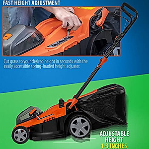 Deco Home 40V 16" Cordless Lawn Mower, 4.0 Ah Battery and Charger Included