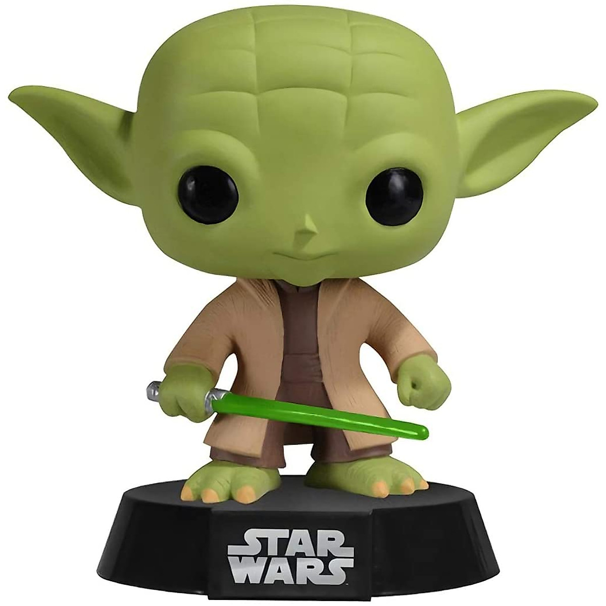 POP Star Wars: Master Jedi Yoda with Lightsaber [Black Box Art] Funko Vinyl Figure (Bundled with Compatible Box Protector Case)