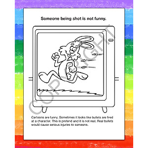 ZOCO - Gun Safety - Educational Coloring Books (25 Bulk Pack, With Crayons) - Don't Play with Guns - Firearms Safety - Police Handout - Games, Puzzles, Activities for Kids