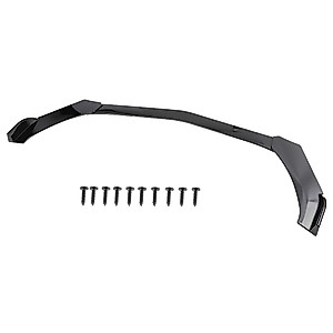 cciyu 3pcs Universal Front Lip Splitter Bumper Adjustable Spoiler Lip ABS Fit for Most Cars