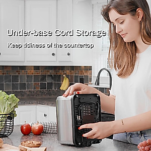 RAMJOY Toaster 2 Slice, Extra-Wide Slot Toasters for Bagels, Bread, Waffles, 7 Shade Settings, 4 Main Functions, Removable Crumb Tray, 900 Watts, Brushed Stainless Steel