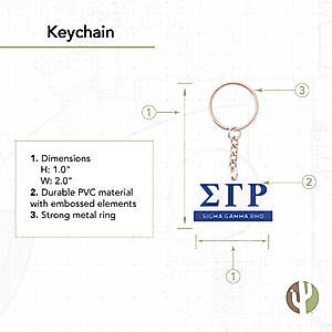Desert Cactus Sigma Gamma Rho Keychain Decorative PVC Material Durable and Lightweight Great for Gifts and accessories (PVC Keychain Letter Name)