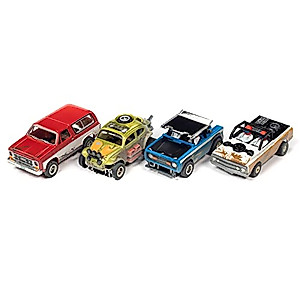 Auto World Xtraction 1977 Chevrolet Blazer (Red/White) HO Scale Slot Car