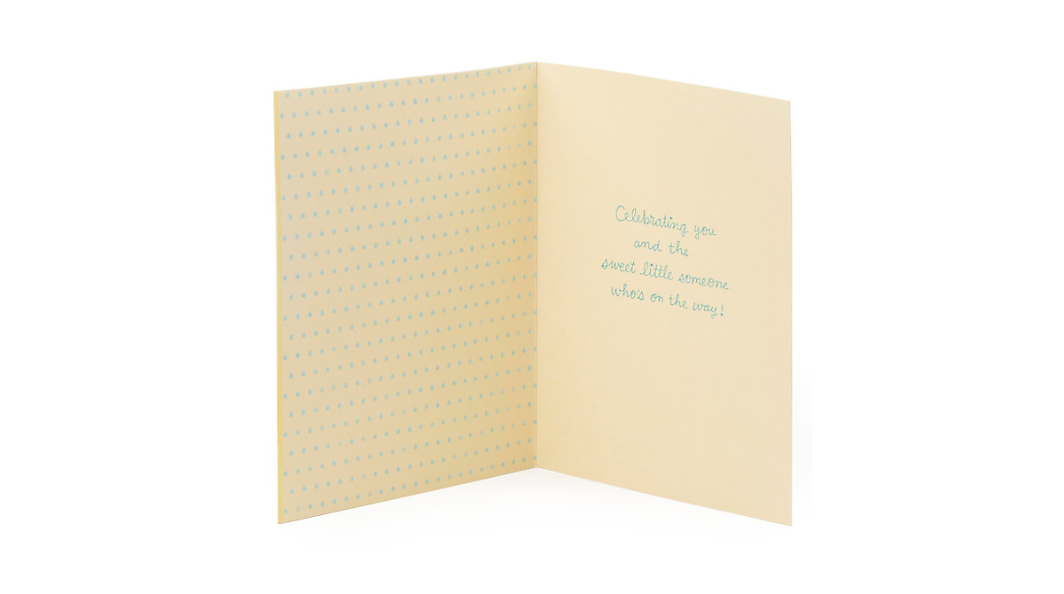 Hallmark Signature New Baby Greeting Card - Adorable 3D Felt Cloud