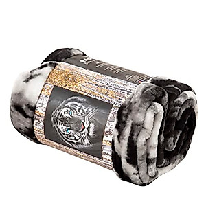 Northwest White Tiger Stare Raschel Throw Blanket, 50" x 60"