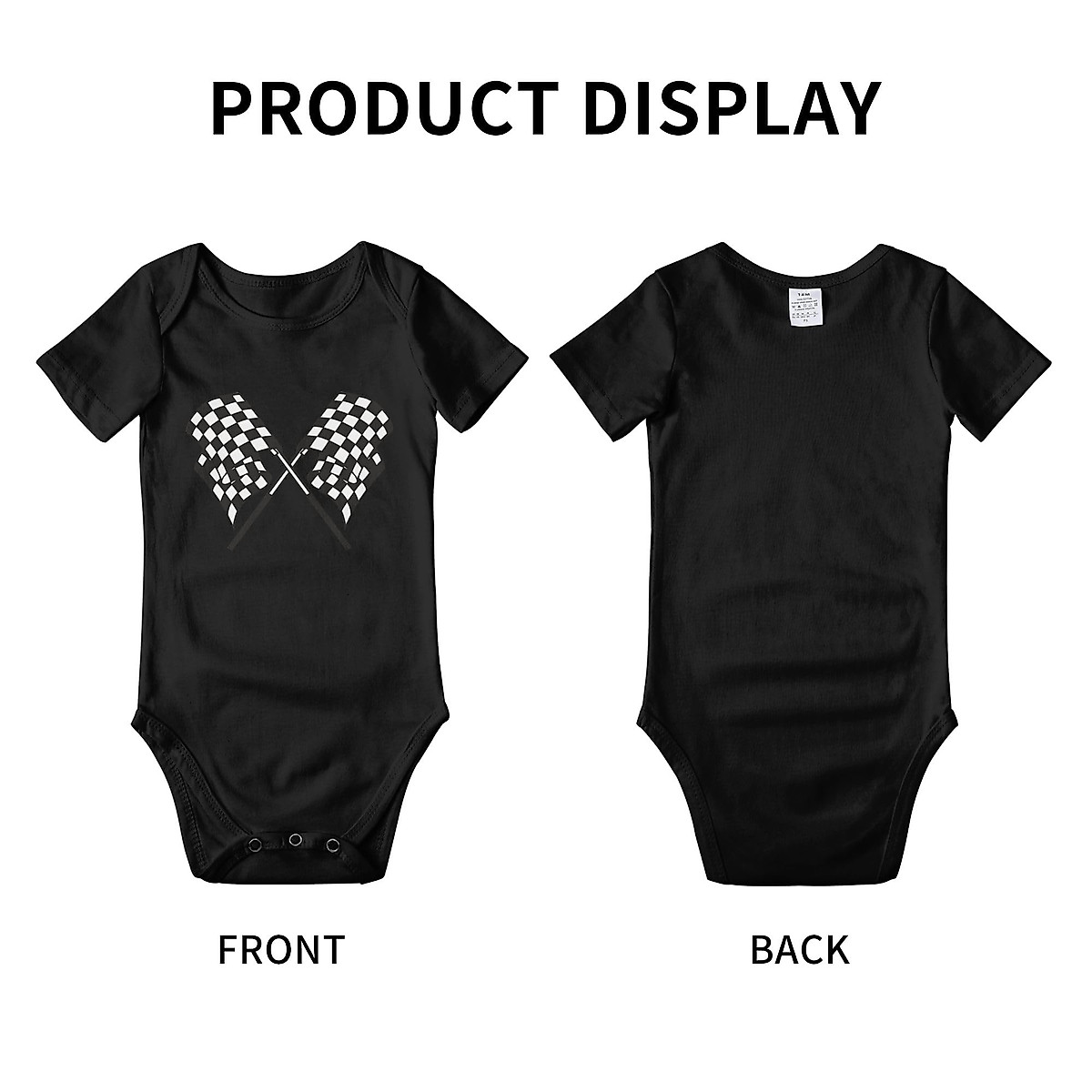 MOCSONE Checkered Flags Race Car Flag Newborn Girl Boy Romper Jumpsuit Bodysuit Baby Outfits Infant Clothes