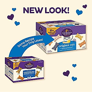 Old Mother Hubbard by Wellness Classic Original Mix Natural Dog Treats, Crunchy Oven-Baked Biscuits, Ideal for Training, Small Size, 6 pound bag