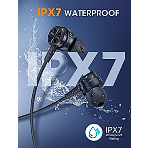Bluetooth Headphones Wireless Earbuds 𝟒𝟐𝐇 Playtime Sports Magnetic Neckband Headphones Ergonomic Earbuds Ultra-Lightweight Comfort IPX7 Waterproof in-Ear Earbuds with Mic for Gym Workout Running