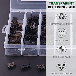 Keadic 226Pcs U Nut Clips Assortment kit for Motorcycle Ford GM