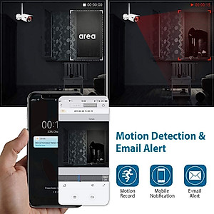 Eversecu 4CH Smart Wireless Security Camera System 4pcs 2K 3MP Outdoor Cameras & DVR Kit Support Face Capture/Record&Playback, Line Crossing/Intrusion Detection, Smartphone PC Remote View