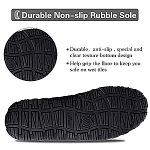 Amazon Essentials Men's Warm Plush Slippers, Black, 13