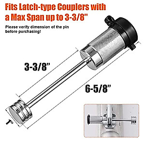 CZC AUTO Trailer Lock 1/4'' Dia, Trailer Coupler Lock 3-3/8'' Span Trailer Tongue Lock Fits Latch-Type Coupler, Chrome Coated Trailer Pin Lock with Keys for Towing Boat Truck Trailer RV Car