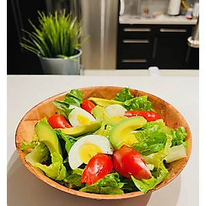 United Brands USA Wood Wooden Salad Bowl Set 6 (8 inches)