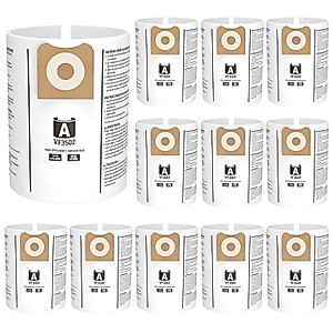 12 Pack 23743 VF3502 Vacuum Bags Compatible with Ridgid 12 to 16 Gallon Wet Dry Vacuums, High Efficiency Replacement Filter Bags for Model WD1950 WD1956 WD1850 WD1851 RV2400HF WD1450 WD1680 WD1270