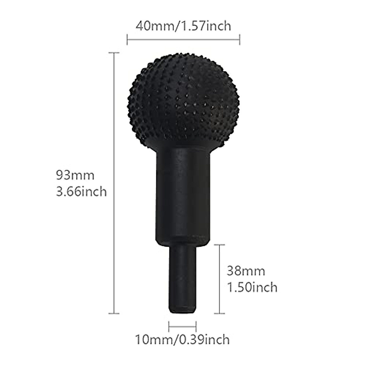 Sphere Rotary Burr,Carbon Steel Sphere Rotary File Rotary Grinding Head,Engraving Woodworking Hand Tool,Ball Gouge Angle Grinder Attachments,for Deburring Grinding Carving Polishing(40mm)