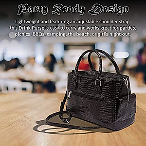 Primeware Insulated Drink Purse w/ 3L Bladder Bag | Thermal Hot and Cold Storage | Portable Drinking Dispenser for Wine, Cocktails, Beer, Alcohol | PU Leather Finish