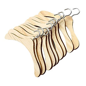 Esquirla 2X Wooden Clothes Hangers with Hook for 18" Doll 2cm