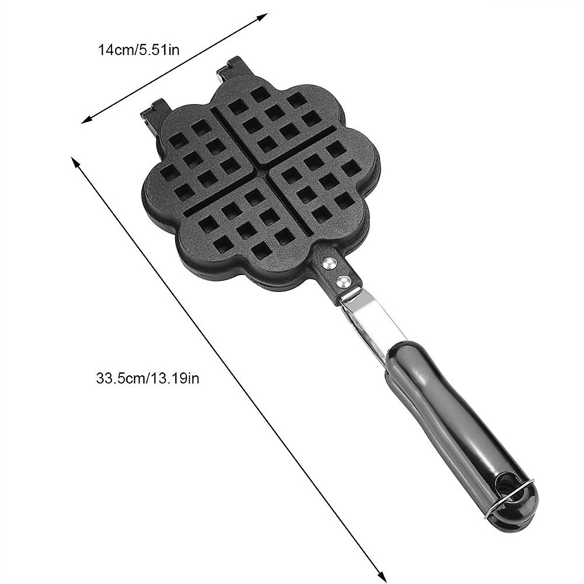 Heart Shape Waffle Pan,Aukson Heart Shape Household Kitchen Gas Non-Stick Waffle Maker Pan MouldPress Plate Baking Tool