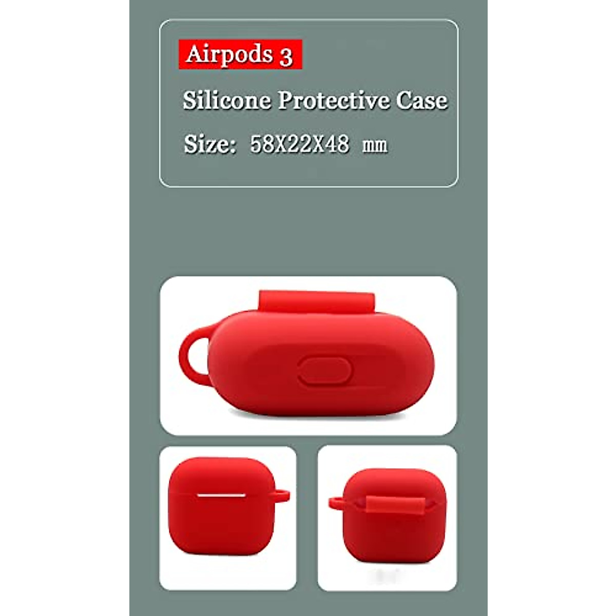 CrCrYBL Airpods 3 Case 2021 Newest, Thicken Protective Silicone Case with Keychain Compatible with Airpods 3 Charging Case, [Visible Front LED], Anti-Fingerprint,Dustproof,Easy Outdoor (Milk Tea)