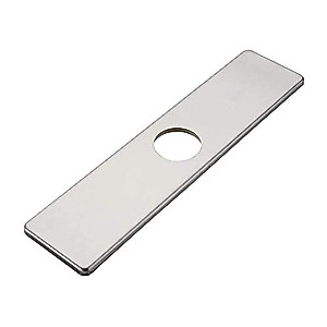 BWE Square 10 Inch Kitchen Sink Faucet Hole Cover Deck Plate Escutcheon Brushed Nickel