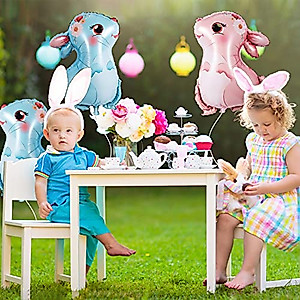 8pcs 27" Bunny Balloons, Easter Rabbit Balloons Aluminum Foil Easter Party Decoration 2023 New Year Party Decoration for Birthday Party, Baby Shower, Gender Reveal