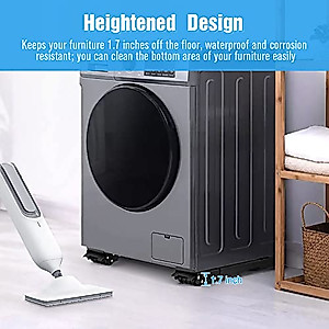 TheElves Extendible Appliance Rollers, Adjustable Appliance Slider, Heavy Duty Appliance Rollers with Wheels for Washing Machine, Washer and Dryer, Drawers,refrigerators, Support 660 LB-Black