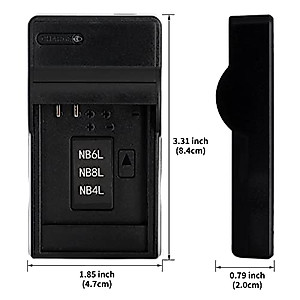 NB-4L USB Charger for Canon PowerShot SD750 SD780 is SD1000 SD1100 is SD1400 is A2200 A3100 is, IXY Digital 60, IXUS 220 HS, Digital IXUS 70 Camera and More