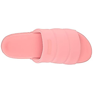 adidas Originals Women's Adilette Essential Slide Sandal, Super Pop/Super Pop/Super Pop, 6