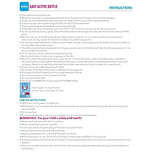 MAM Easy Active Baby Bottle, Switch Between Breast and to Clean, 4+ Months, Boy,(Pack of 2)