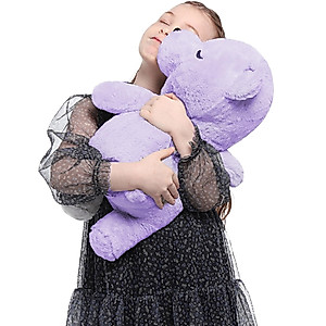 Tezituor 20 inch Teddy Bear Stuffed Animals, Large Stuffed Koala Bear Plush Toy Soft Purple Teddy Bear Plush Hugging Pillow Gift for Kids