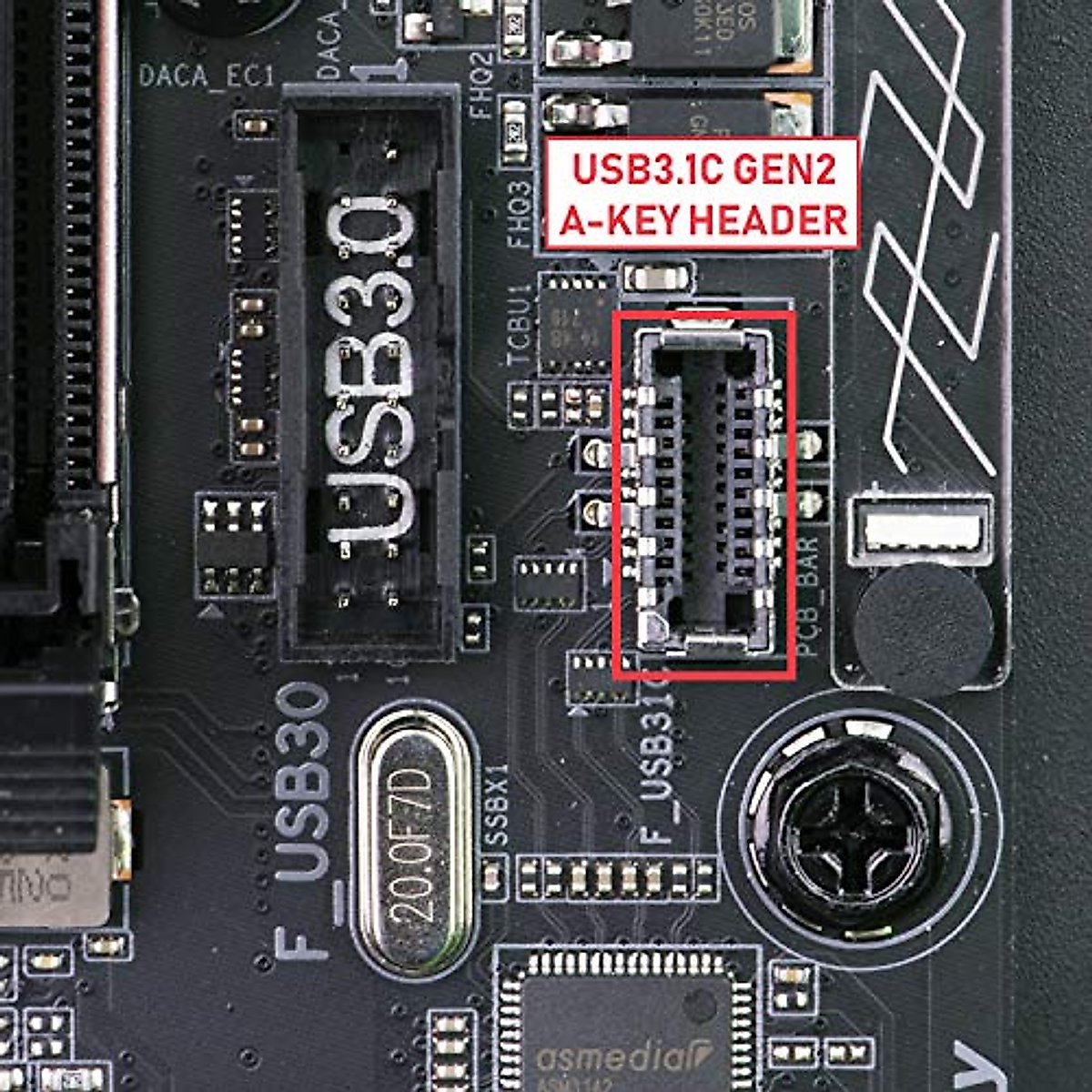 LINKUP - USB 3.2 Gen 2x2 20Gbps USB-C Type Internal Panel Cable Mount Motherboard Header Extension Adapter┃20-Pin A-Key Male with Cover to USB-C Female Connector with PCI Bracket - Right Angle - 60cm