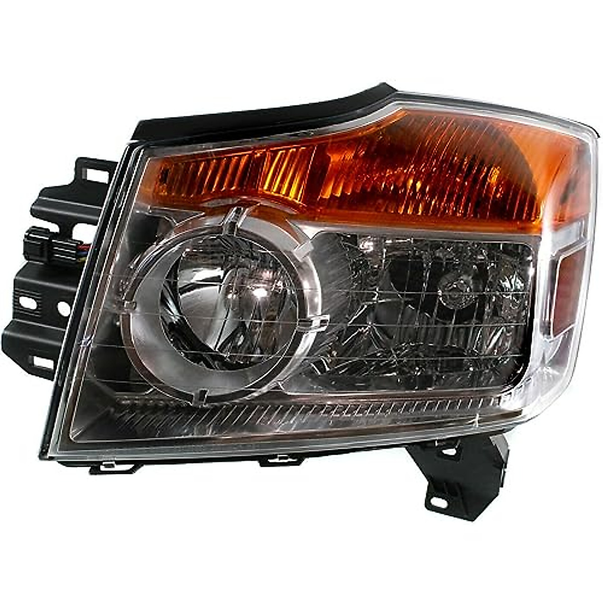 HDOZTOJI Headlight Halogen Bulb Left Side Clear Lens W/Bulb Headlamp for Nissan for Armada LE 08-09 & SE 08-10 & Platinum 10-15 & SL/SV 11-15 & Base 12-15 13440261 NI2502175