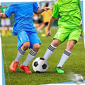 Unittype 6 Pair White Black Grey Knee High Socks for Women Striped Socks Long Socks Tube Socks Roller Skate Socks for adults Gift