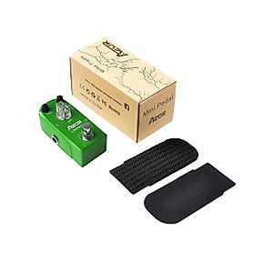 AZOR Chorus Guitar Effect Pedal with Guitar Effect Pedal Cables 3 Pack (Gold)