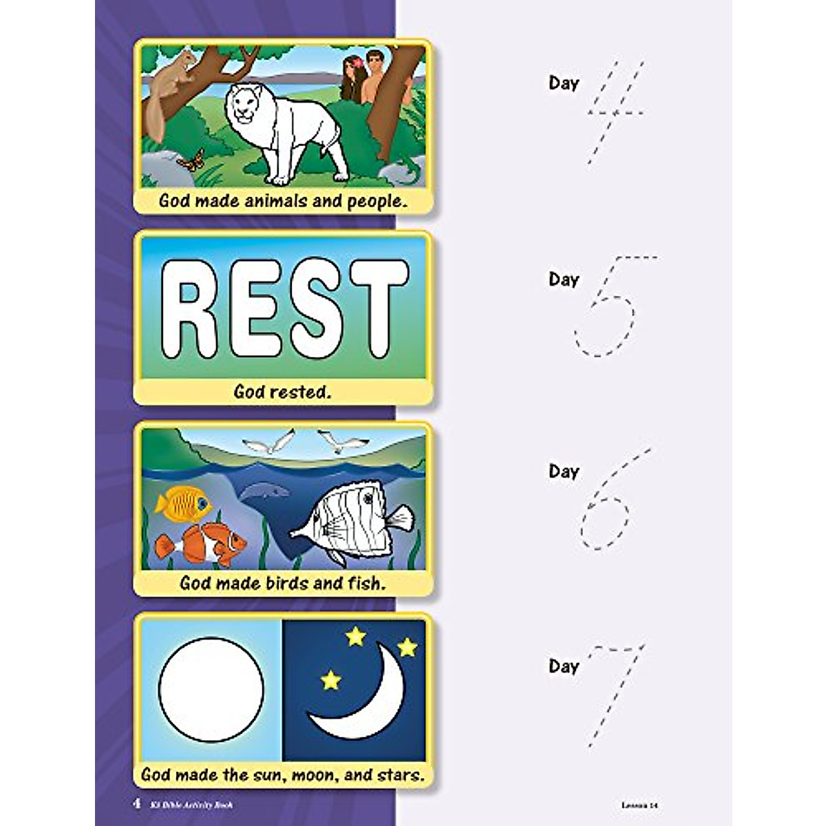 K5 Bible Activity Book - Abeka 5 Year Old Kindergarten Bible Coloring and Activity Book