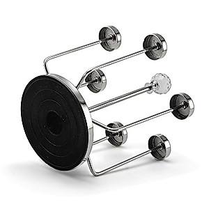 Vivian Rotating Cup Mug Glass Holder Rack Stainless Steel 6 Cups Drying Rack Stand