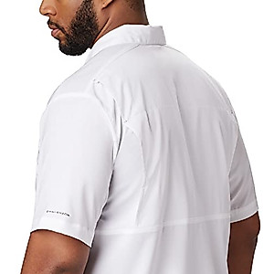 Columbia Men's Silver Ridge Lite Short Sleeve Shirt, White, 5X