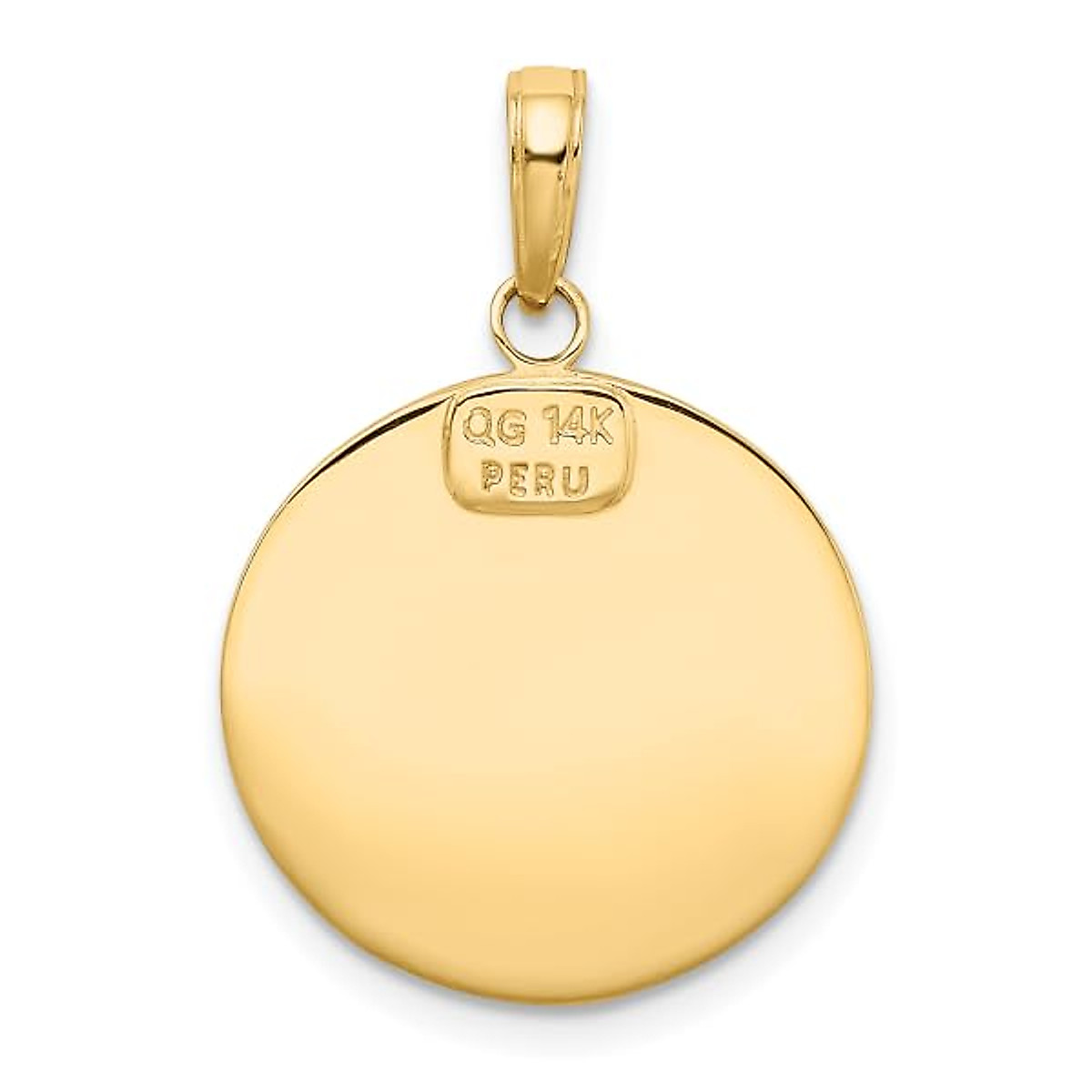 IceCarats 14K Yellow Gold Saint Christopher Medal Patron of Travelers Athletes Protection Necklace Christian Religious Pendant Faith Charm 28mm x 19mm Only