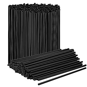 Plastic Coffee & Cocktail Stirrers, 2000 Plastic Coffee Straws, 5.5-Inch Coffee and Drink Stir Sticks, Cocktail Swizzle Sticks, Disposable Stir Sticks, Drinking Straws for Coffee & Cocktails (Black)
