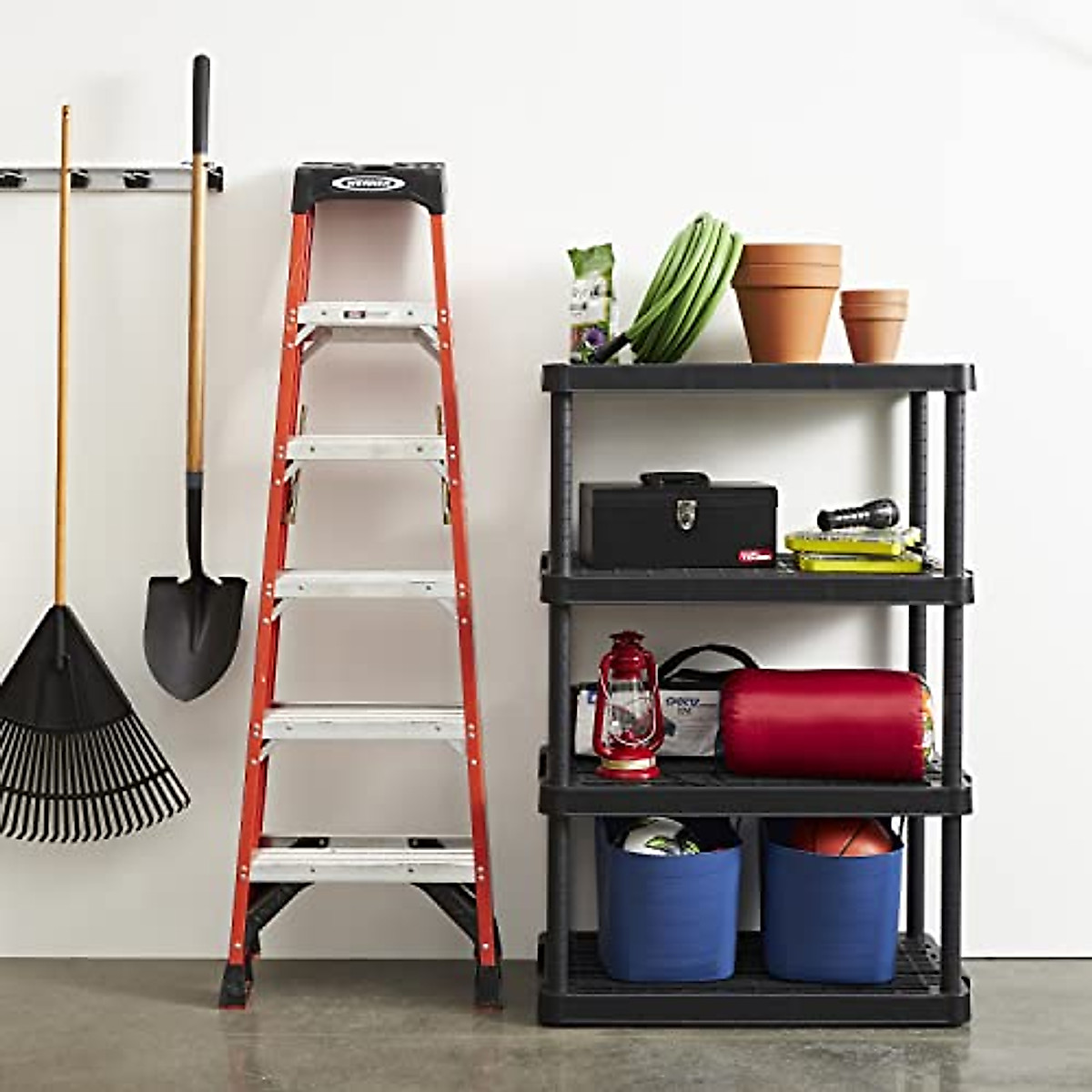 Gracious Living Heavy Duty Adjustable Ventilated Storage Shelving Unit, 4 Shelf