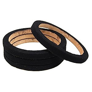 Pipeman's Installation Solution 2 Pair 8" MDF Wood Speaker Mounting Spacer Rings Black Carpet Car Audio